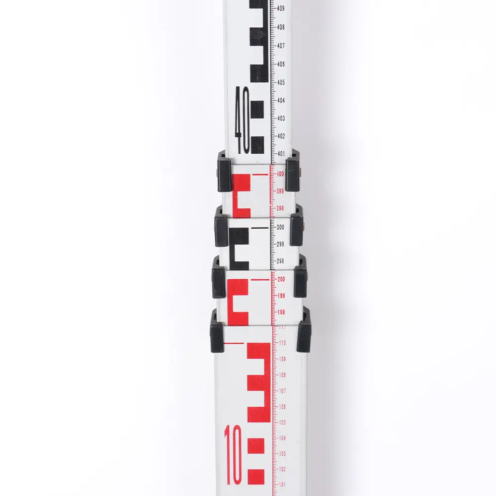 5 Meter 5-Section Aluminium Survey Staff | 5M Telescopic Leveling Rod